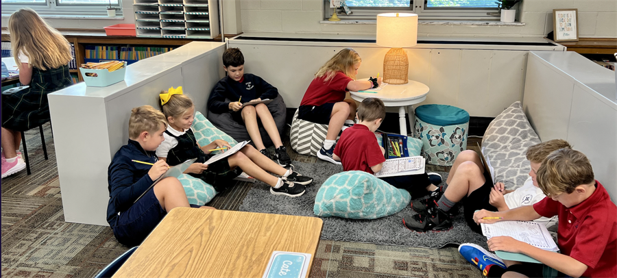 School Rotator - Students in Library